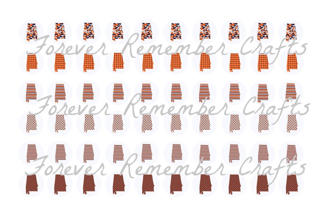 INSTANT DOWNLOAD 12mm Alabama Patterns Template - Etsy