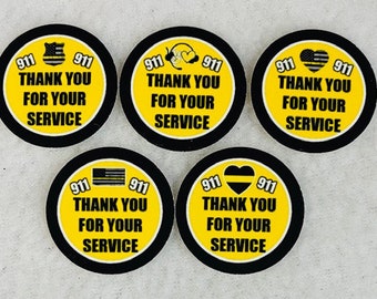 Set of 50/100/150/200 Thin Yellow Line 911 Dispatcher Appreciation Week ...