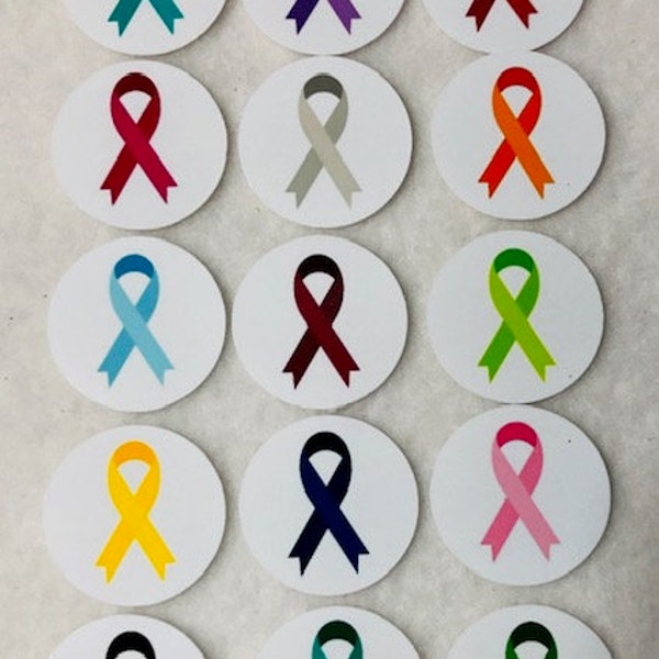 Cancer Ribbon Circle - Etsy