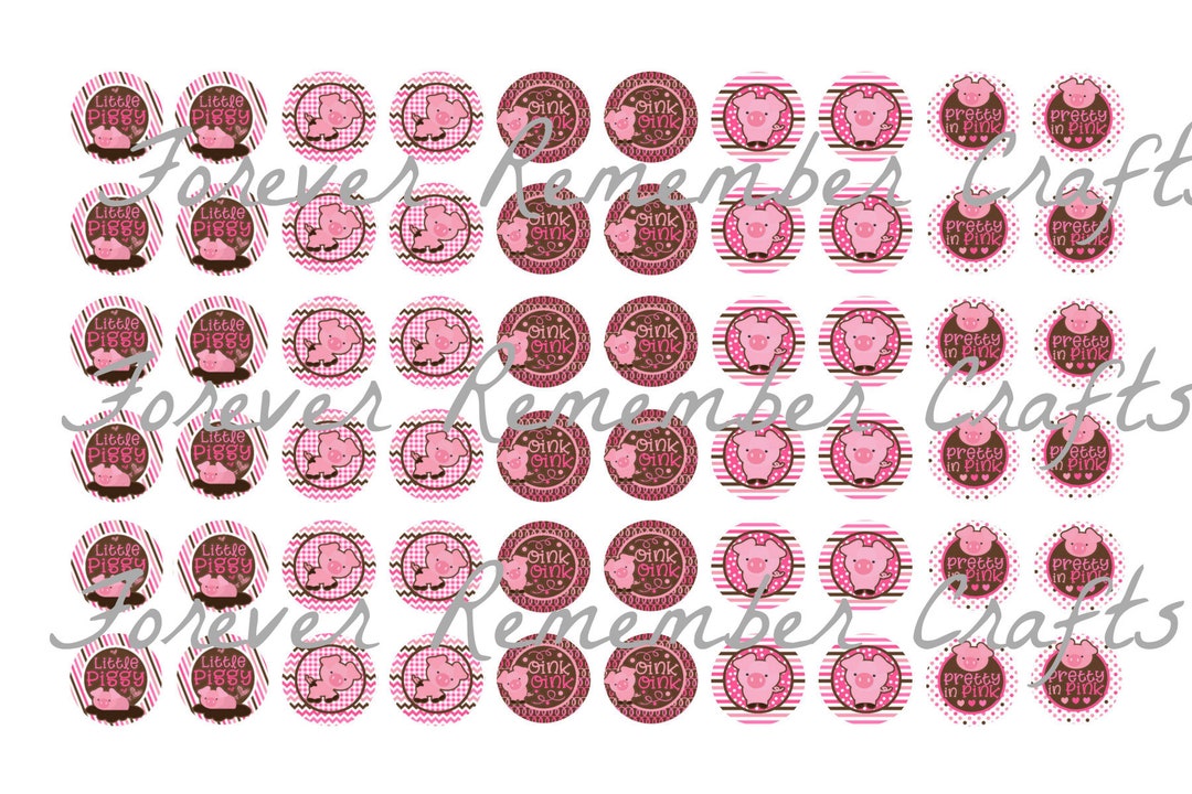 INSTANT DOWNLOAD 12mm Little Piggy Template - Etsy