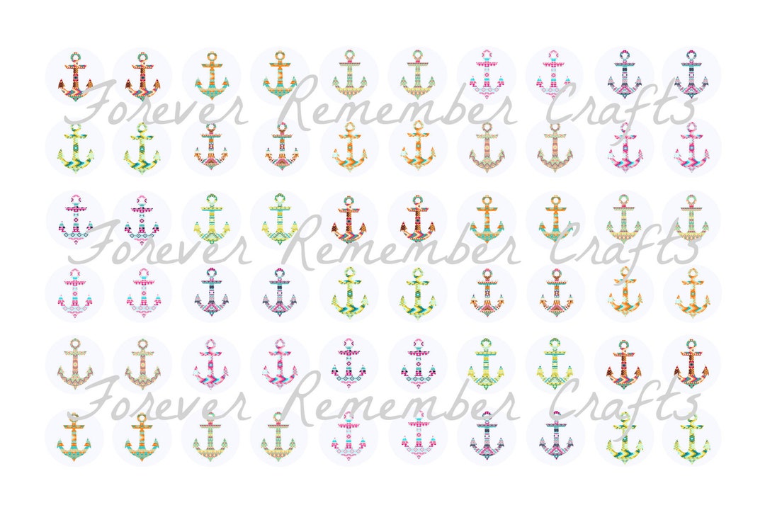 INSTANT DOWNLOAD 12mm Aztec Nautical Anchors Template - Etsy