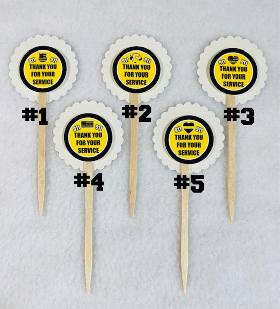 Set of 12 Personalized Thin Yellow Line 911 Dispatcher Apprecitaion ...