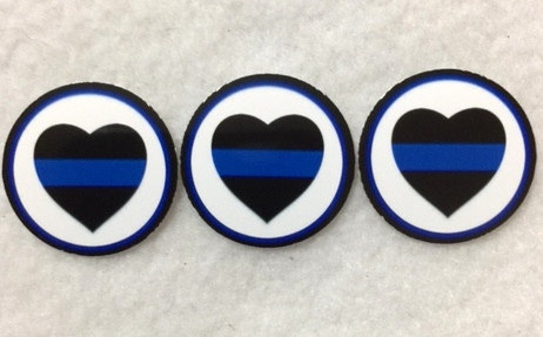 Set of 50/100/150/200 Police Heart 1 Inch Confetti Circles - Etsy