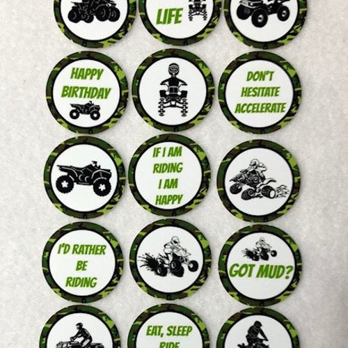 Set of 50/100/150/200 Personalized Four Wheeler ATV Birthday - Etsy