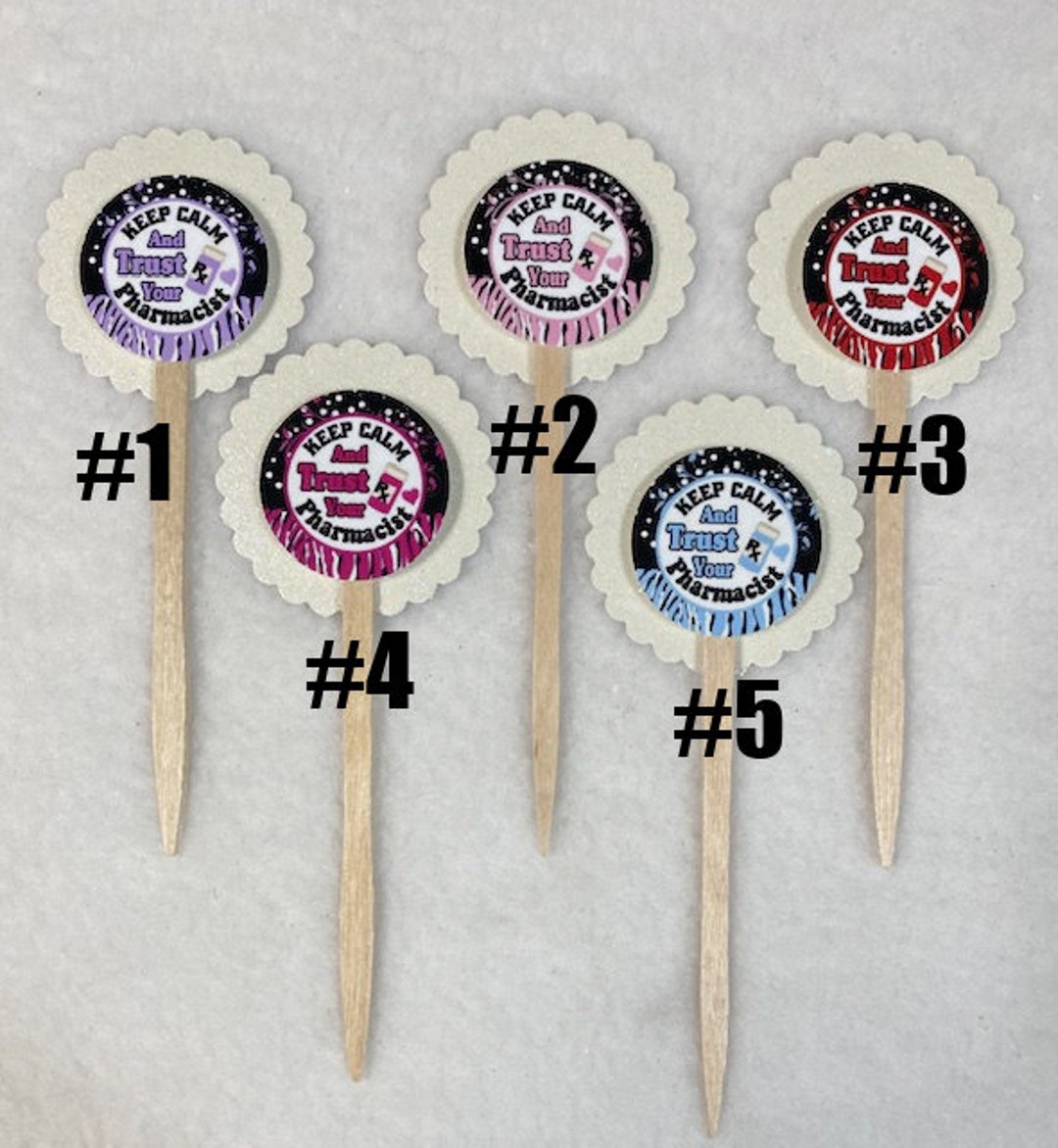 Set of 12 Pharmacist Pharmacy Cupcake Toppers you Choice of Any 12 - Etsy