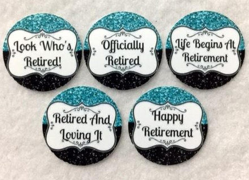 Set of 50/100/150/200 Personalized Retirement 1 Inch Circle | Etsy