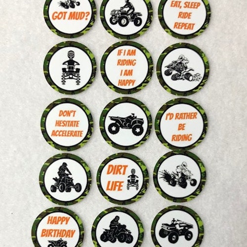 Set of 50/100/150/200 Personalized Four Wheeler ATV Birthday - Etsy
