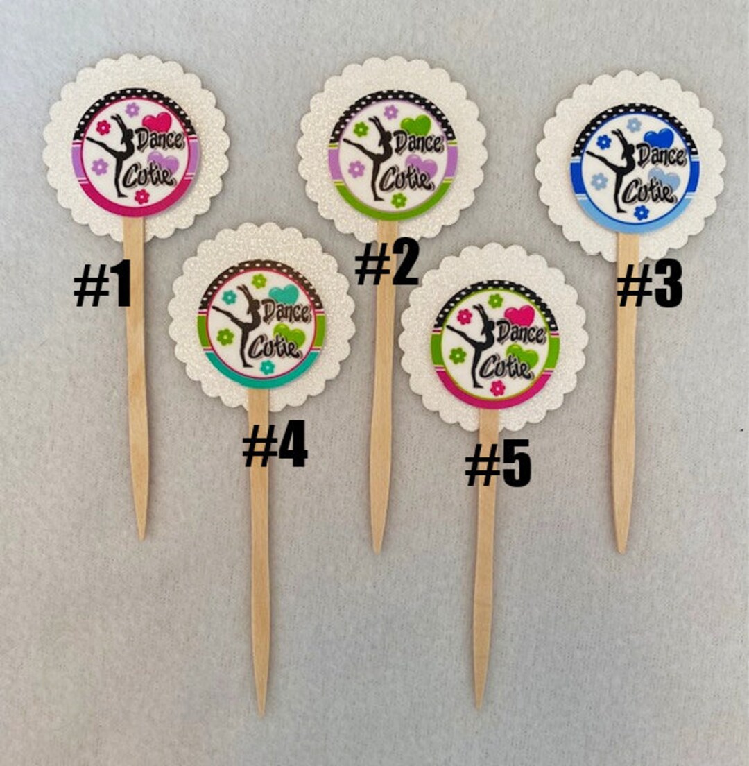 Set of 12 Dance Cupcake Toppers your Choice of Any 12 - Etsy