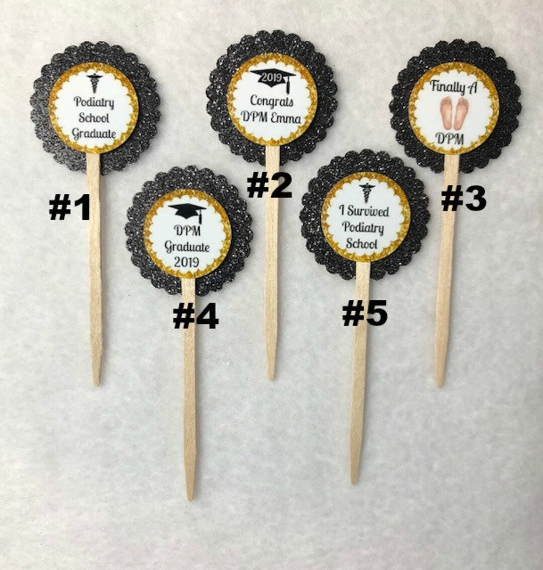 ANY YEAR Any Color Set of 12 Personalized DPM Podiatrist Podiatry ...