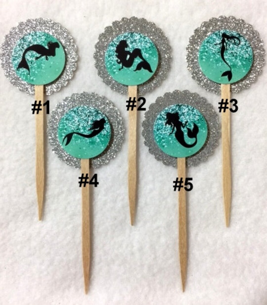 Set of 12 Mermaid Cupcake Toppers your Choice of 12 - Etsy