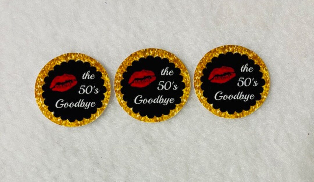 Set of 50/100/150/200 Kiss the 50's Goodbye 60th Birthday Party Red 1 ...