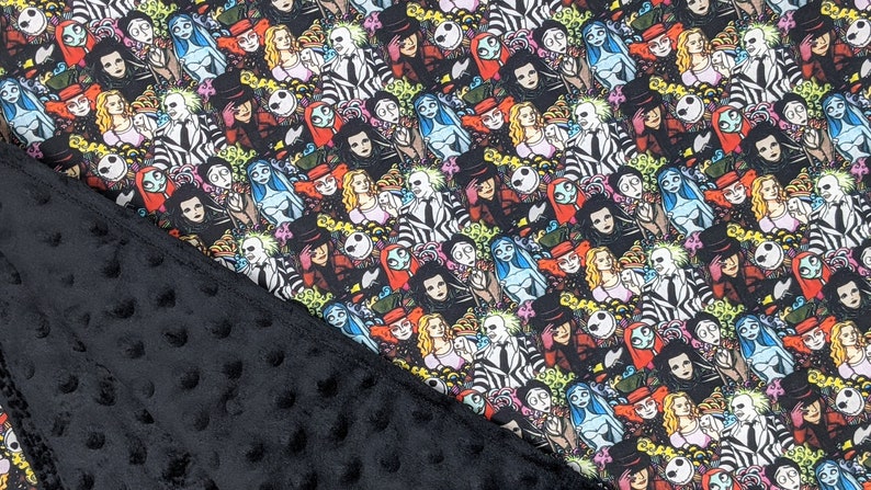 Tim Burton Characters Blanket / Custom Sizes and Colors - Etsy