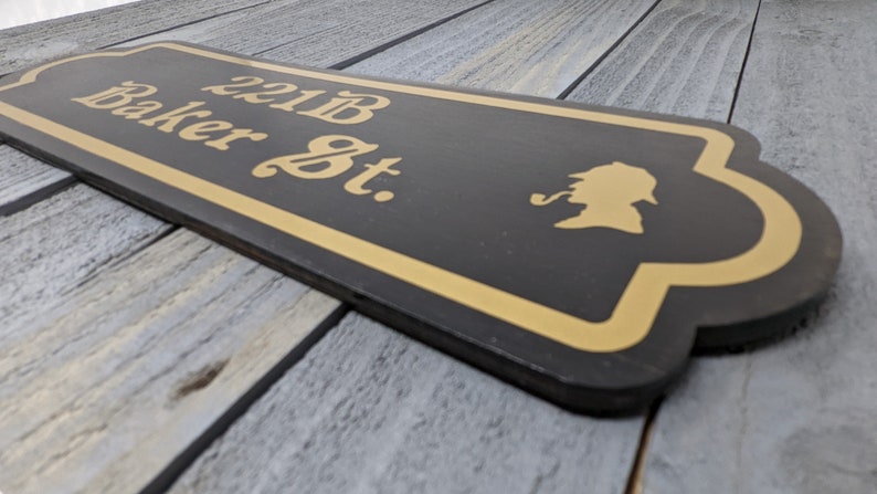 Sherlock Holmes Home Address Sign 221B Baker St. - Etsy