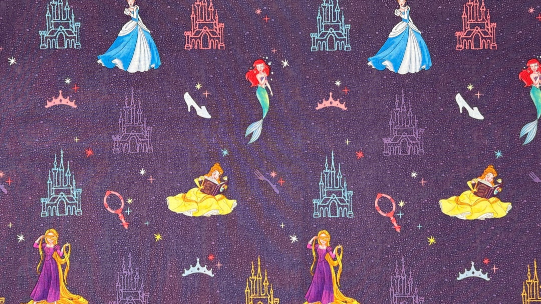 Disney Princess Castle Fabric / Fat Quarter / by the Yard - Etsy