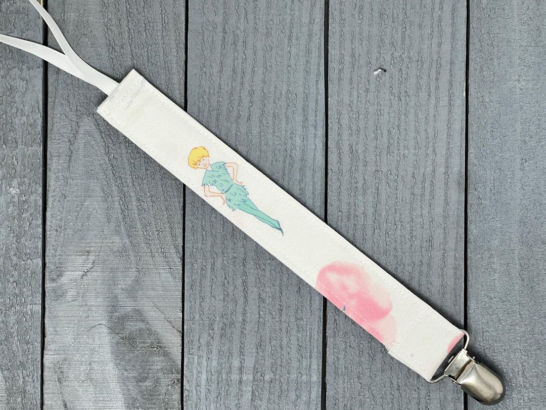 Peter Pan Pacifier Clip / Universal Fabric Binky Holder - Etsy