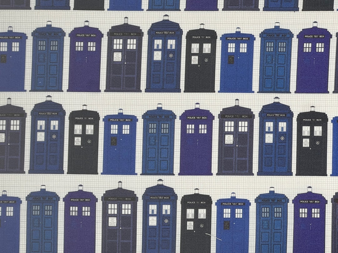 Doctor Who Tardis Variants Fabric / by the Yard / Half Yard - Etsy