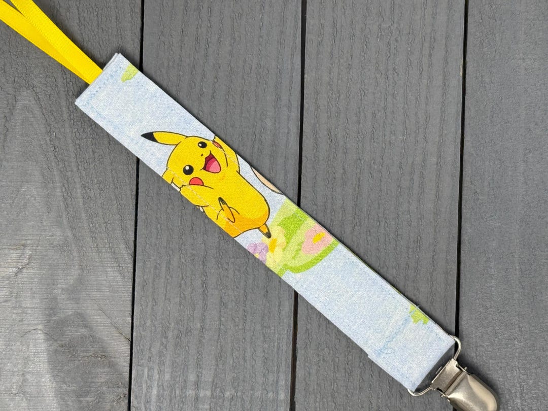 Pikachu Pacifier Clip / Pokemon Binky Holder - Etsy