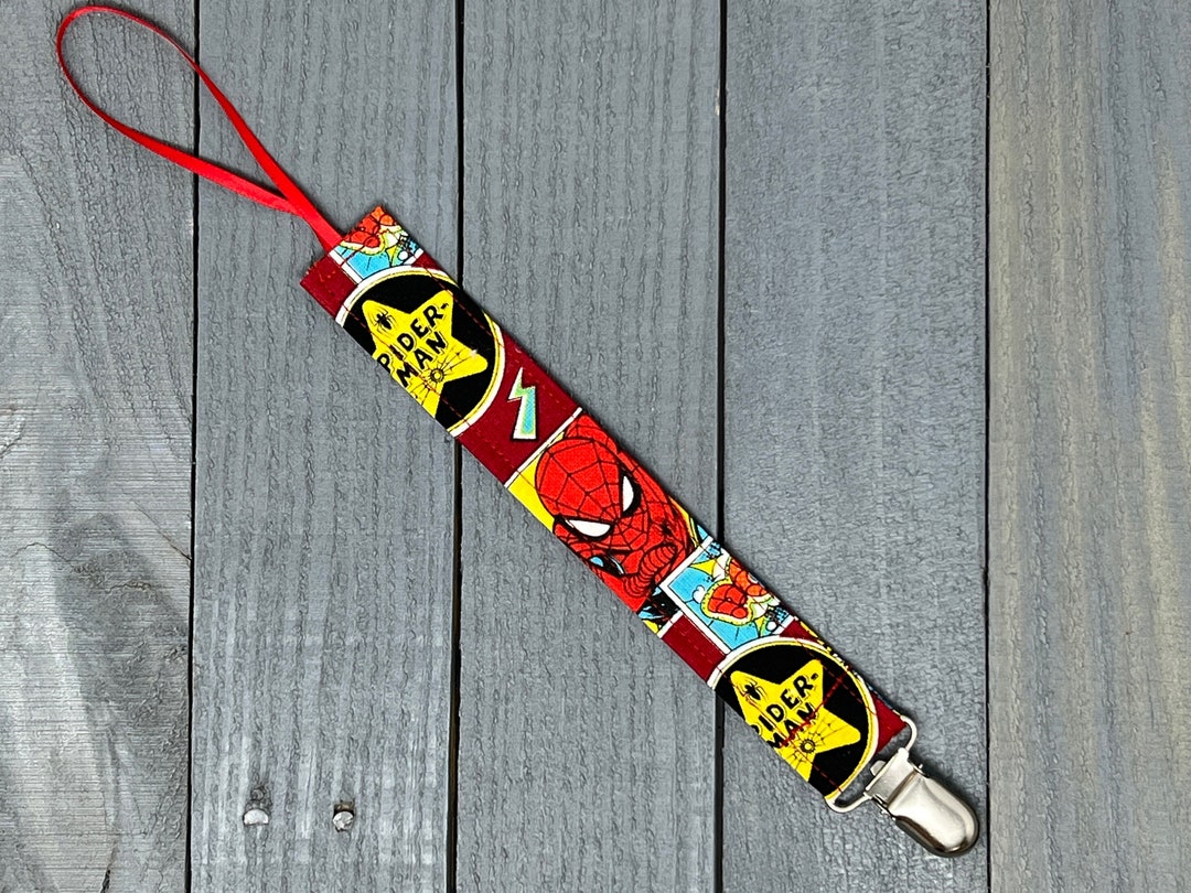 Spiderman Pacifier Clip / Universal Binky Holder - Etsy