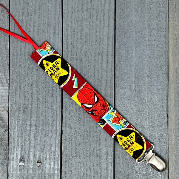 Spiderman Pacifier Holder - Etsy