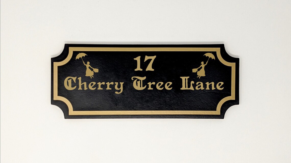 Mary Poppins Address Sign 17 Cherry Tree Lane | Etsy