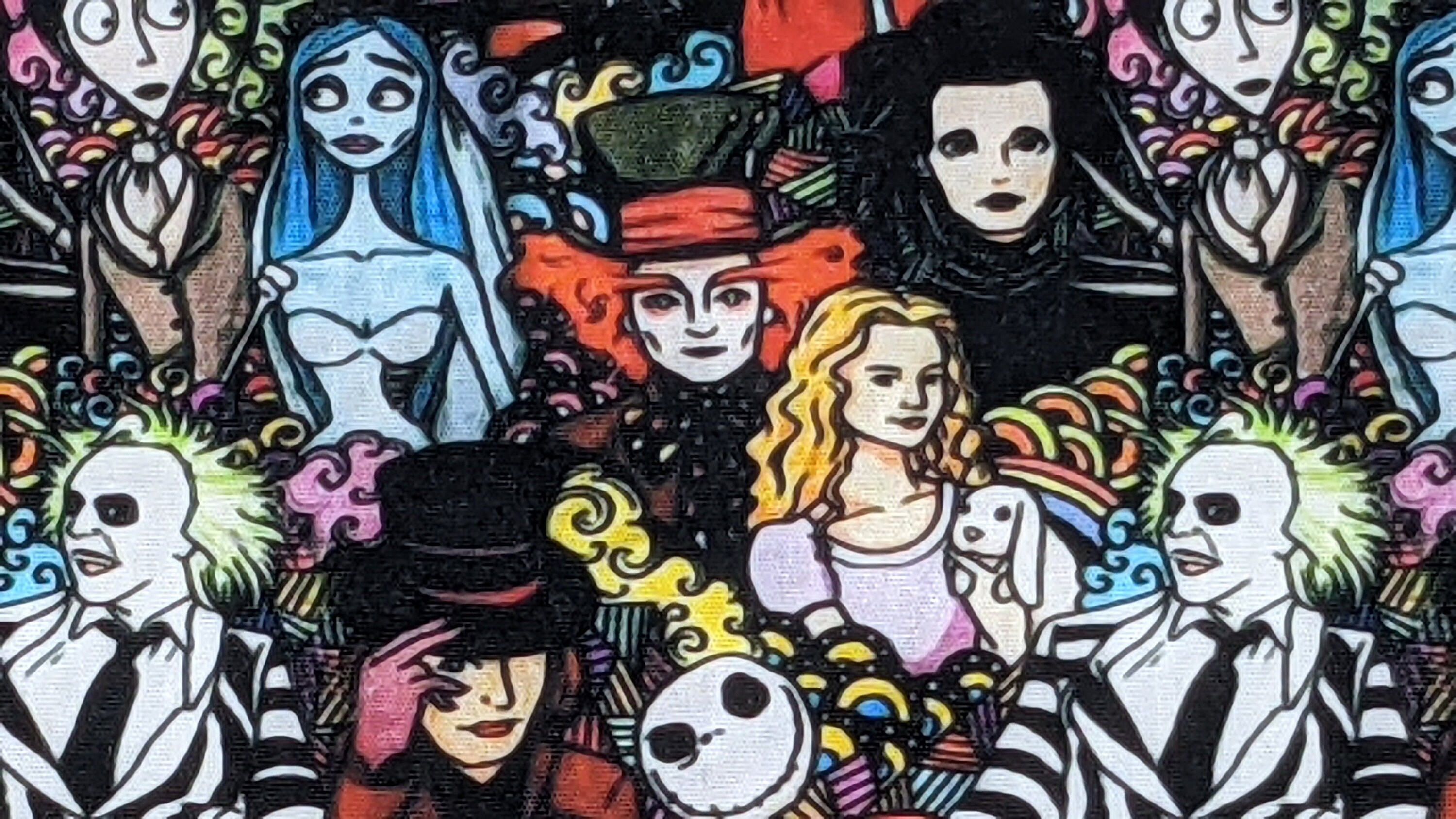 Tim Burton Character Cotton Fabric / Fat Quarter / by the Yard - Etsy
