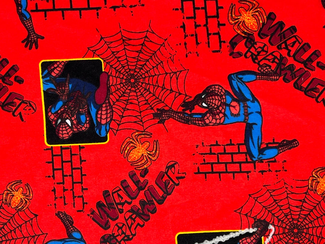 Ultimate Spiderman Flannel / by the Yard / Half Yard - Etsy