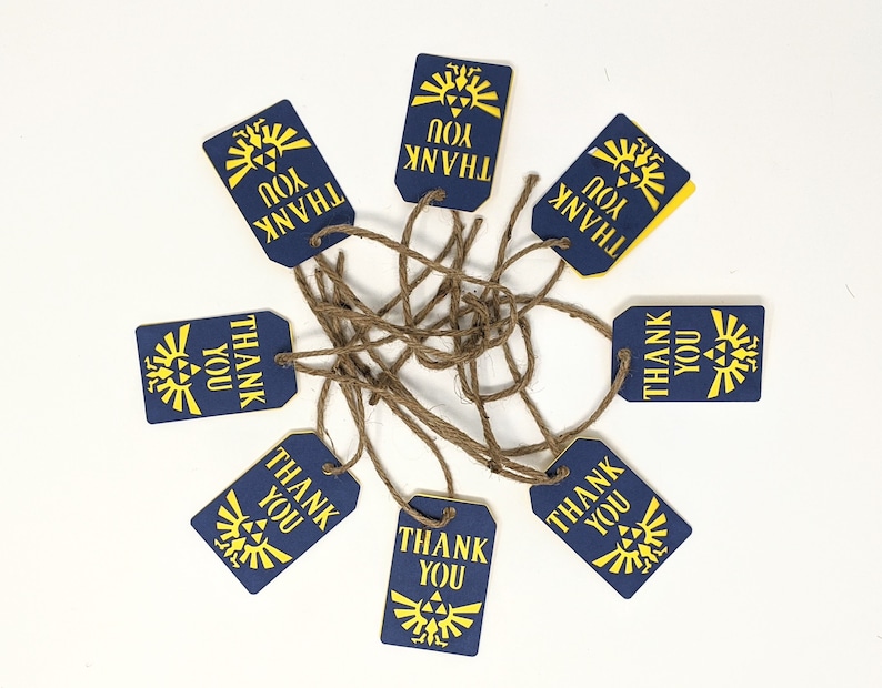 The Legend of Zelda Thank You Tags for Party Favors ⁂ Qty 8 ⁂ - Etsy