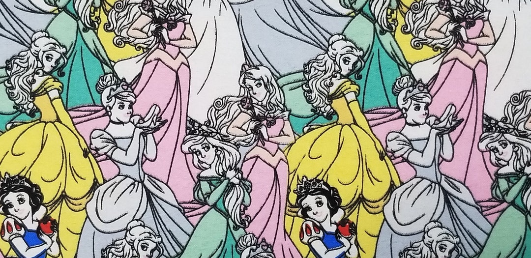 Disney Princess Flannel Fabric / Remnant 13" X 42" - Etsy