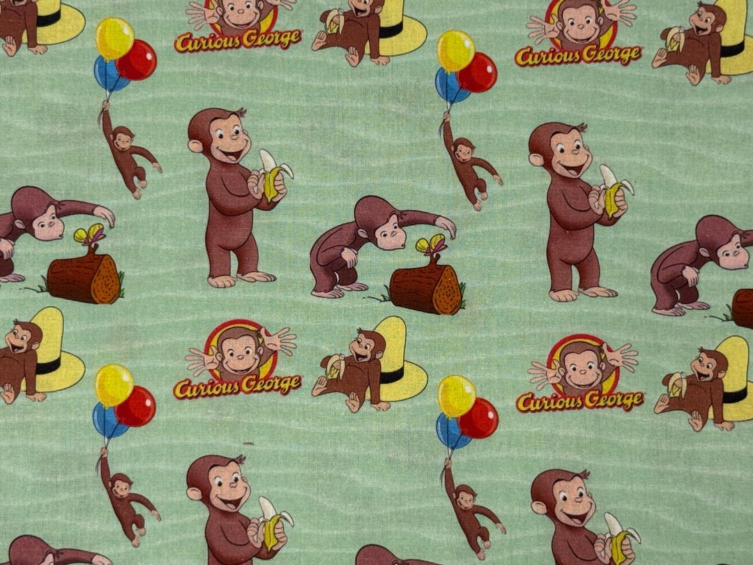 Curious George Fabric / Fat Quarter / by the Yard - Etsy