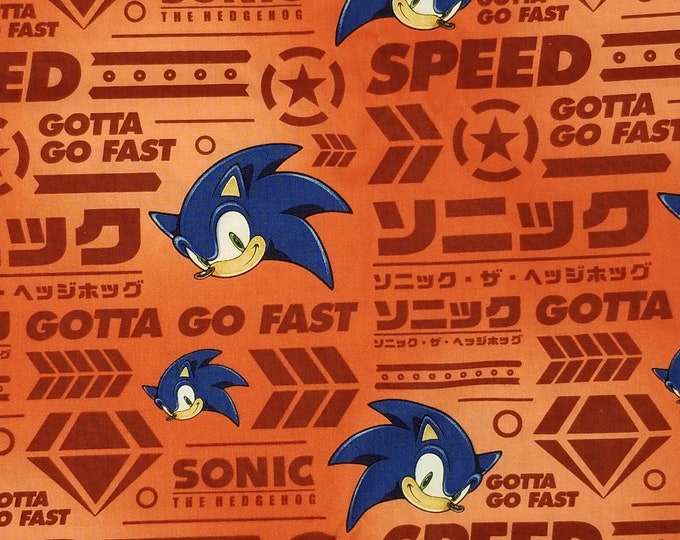 Sonic the Hedgehog Fabric / Fat Quarter / by the Yard - Etsy