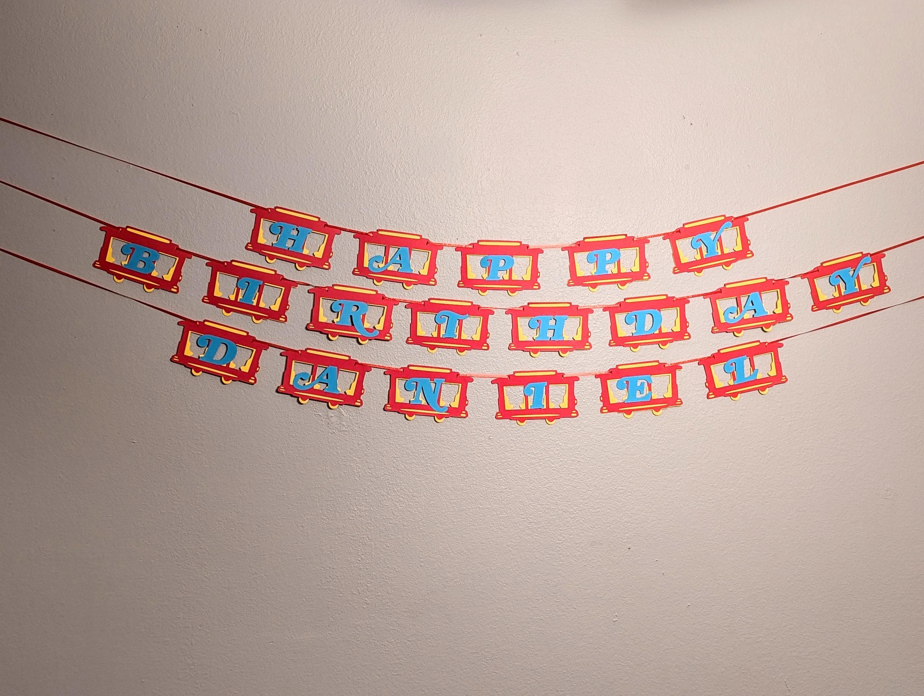 Personalized Trolley Birthday Banner ⁘ High Quality ⁘ - Etsy