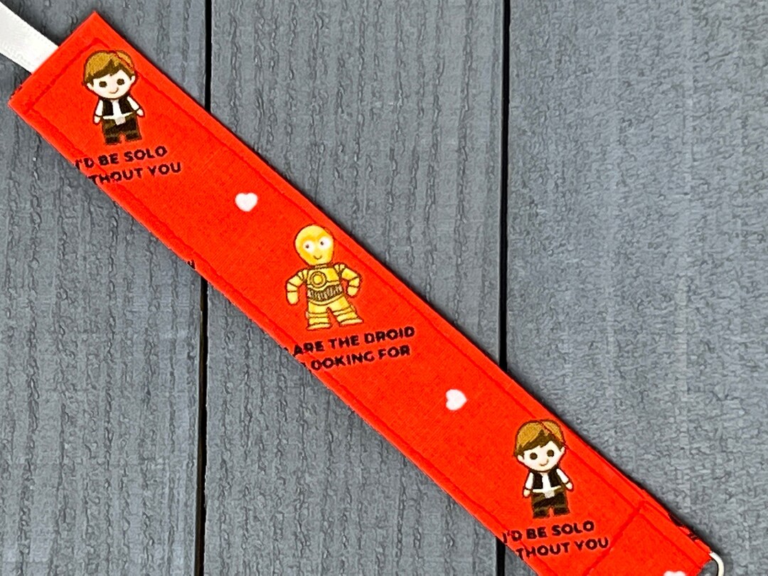 Star Wars Valentine Pacifier Clip / Universal Fabric Binky Holder - Etsy