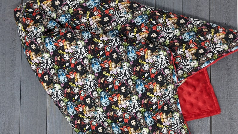 Tim Burton Characters Blanket / Custom Sizes and Colors - Etsy