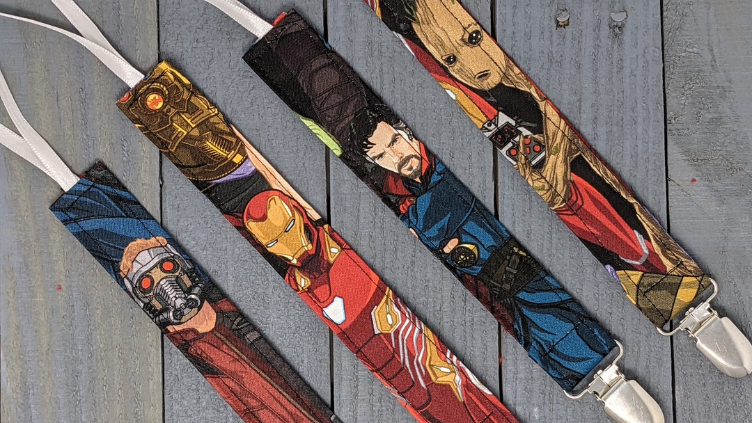 Avengers Pacifier Clip / Iron Man / Star Lord / Groot / Dr. Strange - Etsy