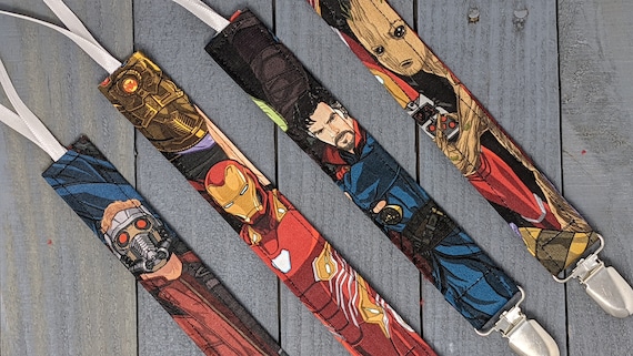Avengers Pacifier Clip / Iron Man / Star Lord / Groot / Dr. | Etsy