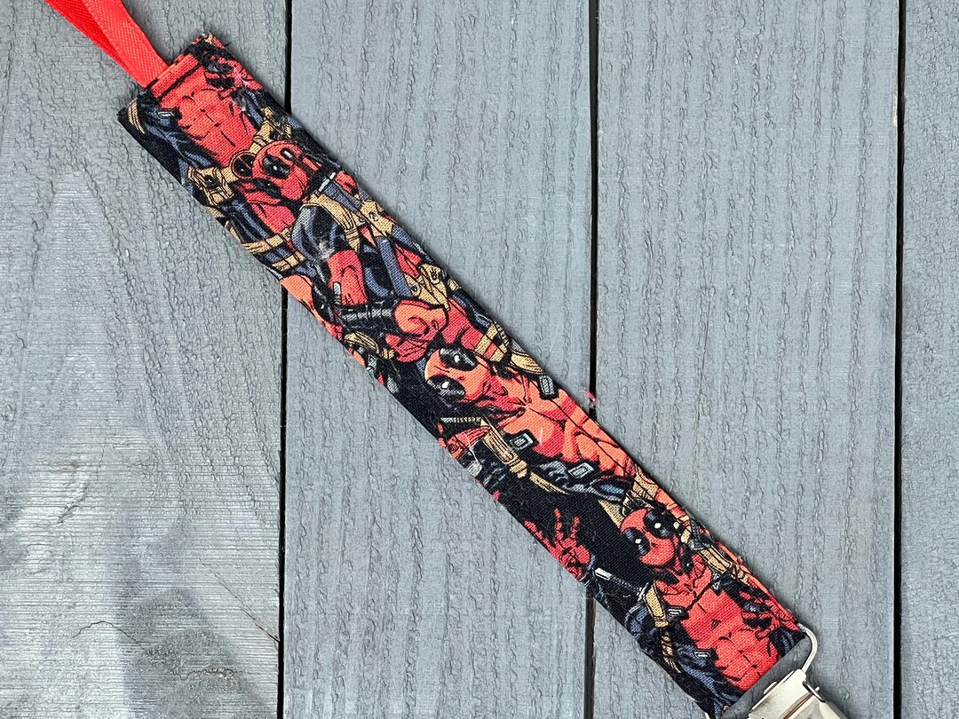Deadpool Pacifier Clip / Universal Binky Holder - Etsy