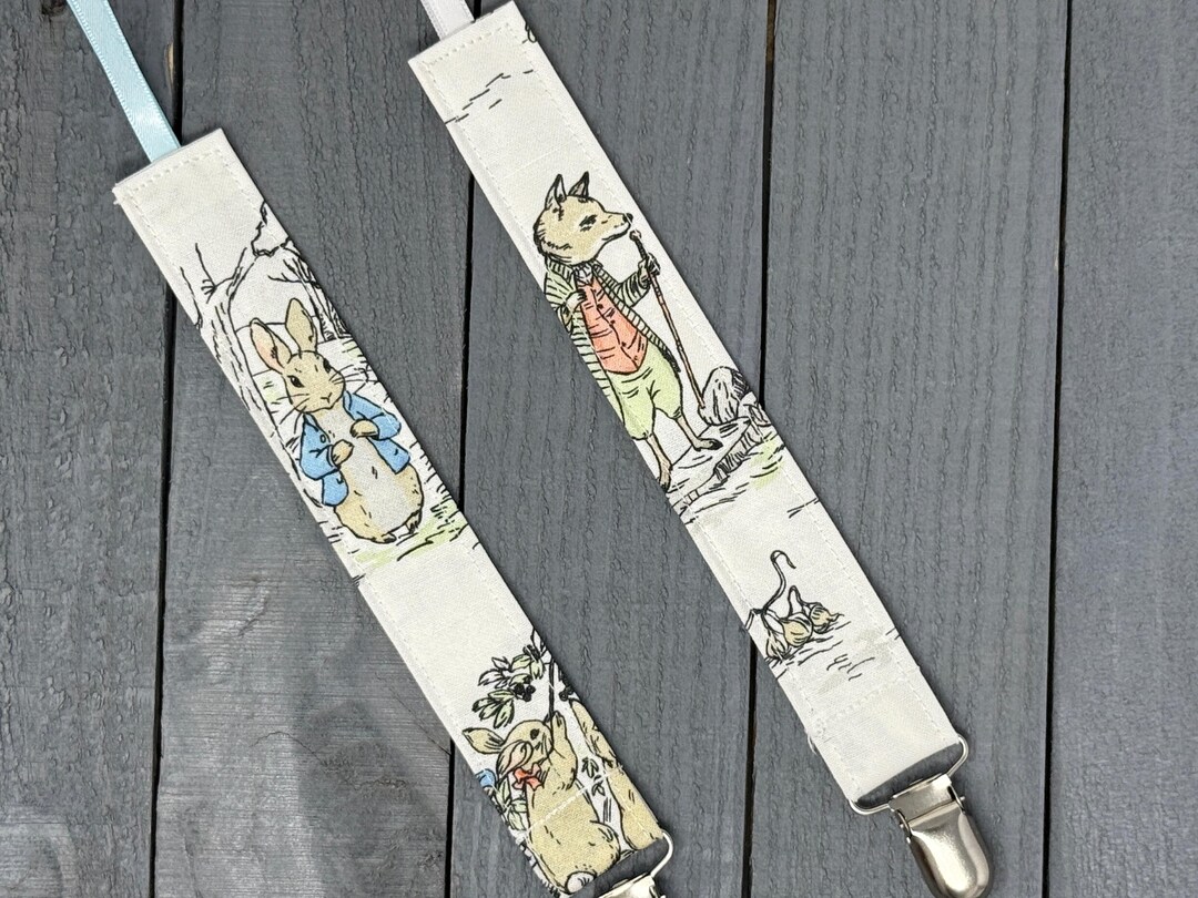 Peter Rabbit Pacifier Clip / Universal Fabric Binky Holder - Etsy
