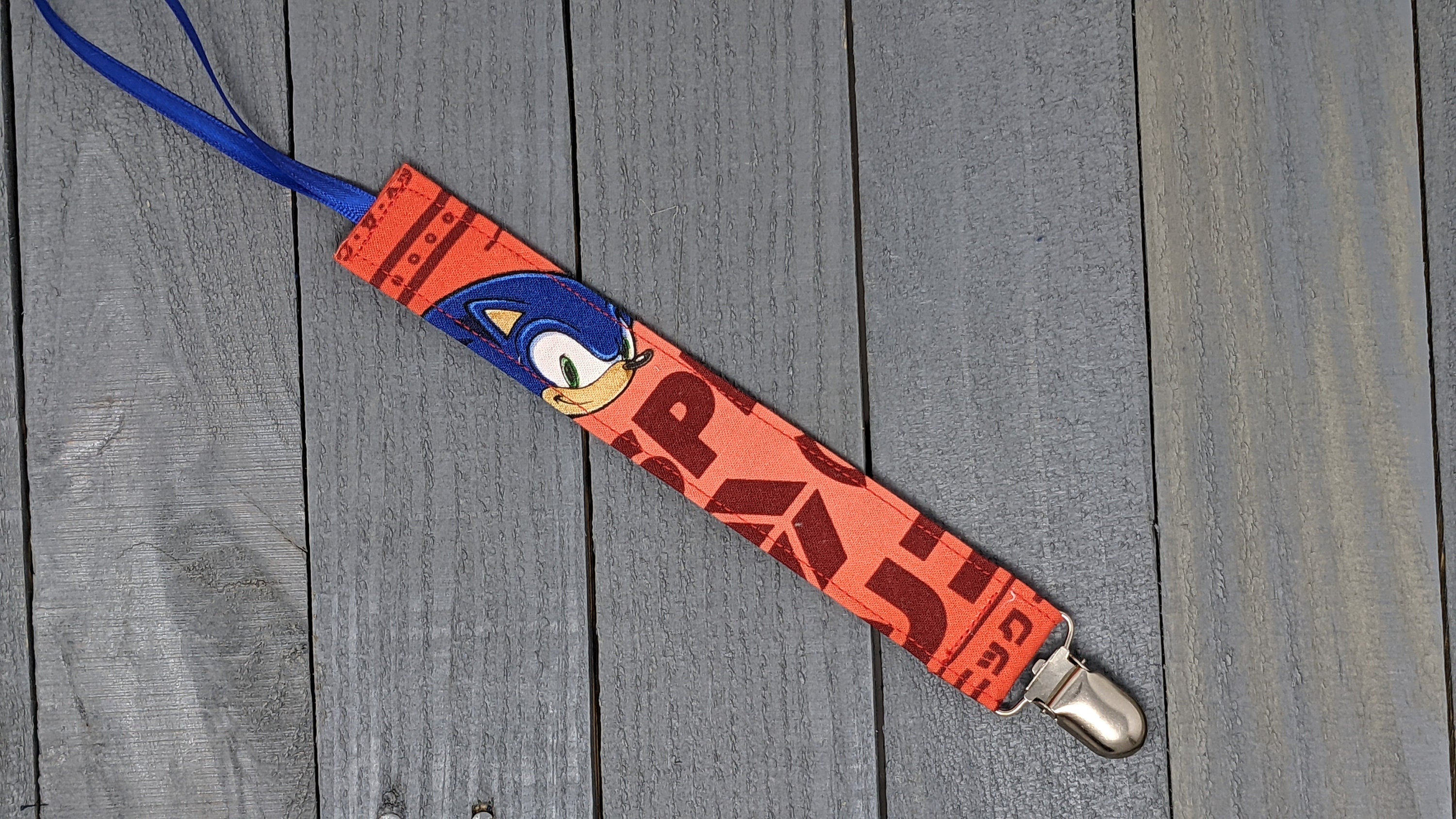 Sonic the Hedgehog Pacifier Clip / Binky Holder | Etsy