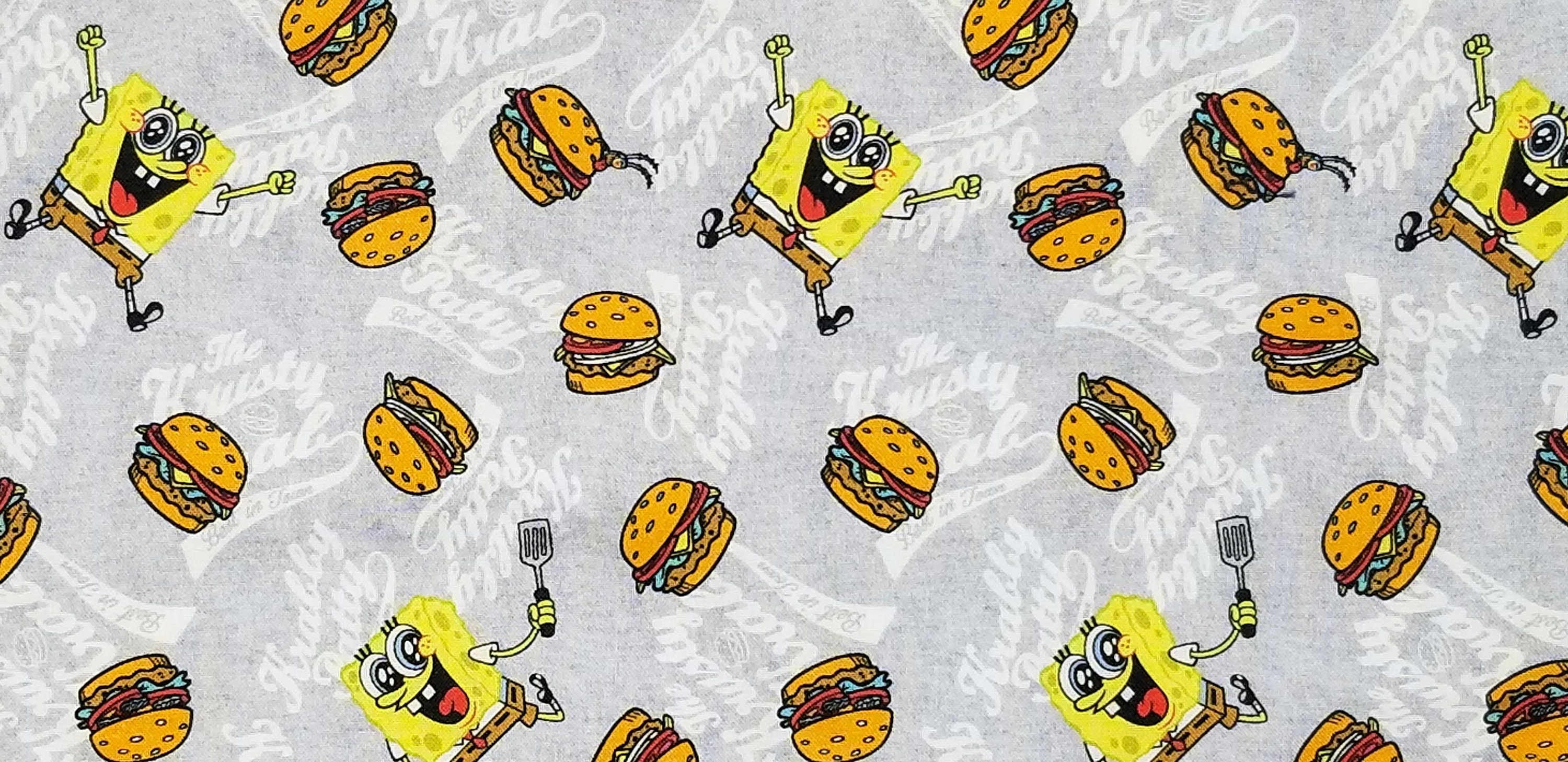 Spongebob Cotton Fabric / Fat Quarter / by the Yard - Etsy UK