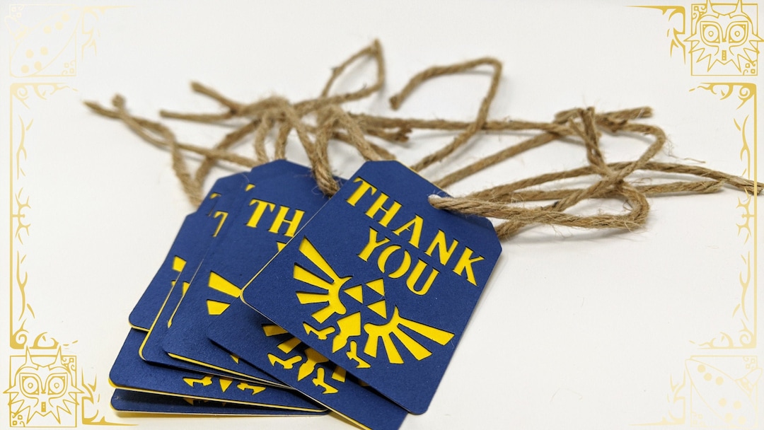The Legend of Zelda Thank You Tags for Party Favors ⁂ Qty 8 ⁂ - Etsy