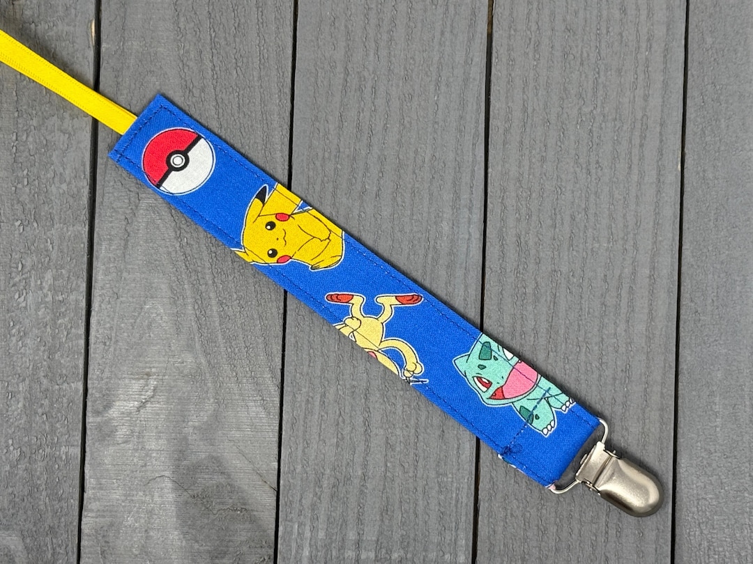 Pikachu Pacifier Clip / Pokemon Binky Holder - Etsy