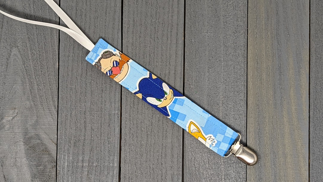 Sonic the Hedgehog Pacifier Clip / Binky Holder - Etsy