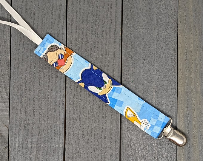 Sonic the Hedgehog Pacifier Clip / Binky Holder - Etsy