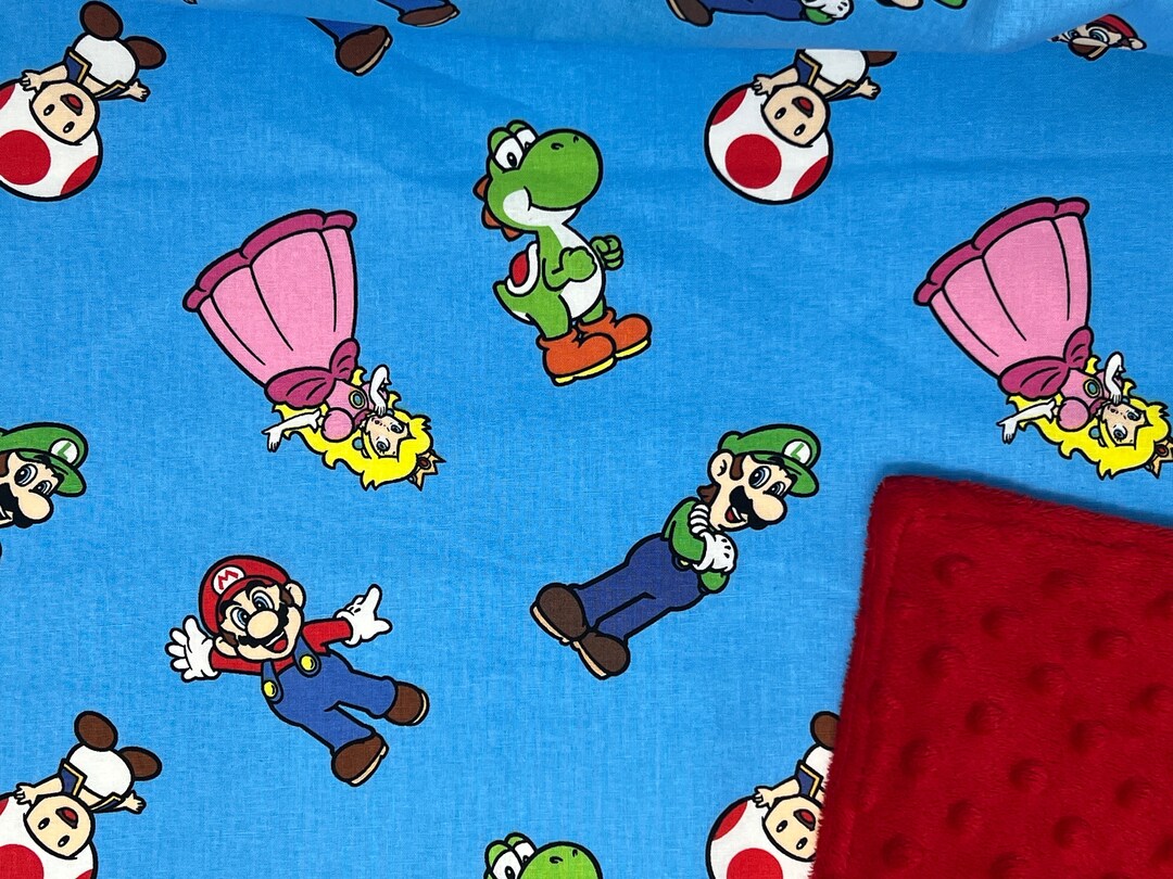 Nintendo Super Mario Brothers Character Blanket / Custom Color - Etsy