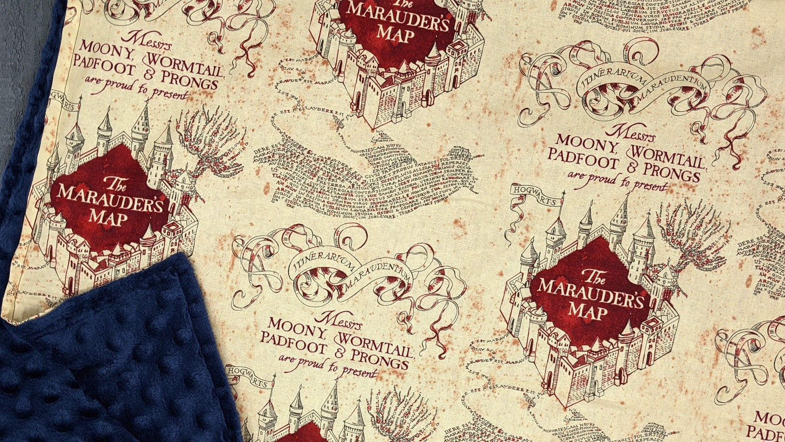Harry Potter Marauder's Map Blanket / Custom Sizes and Colors - Etsy