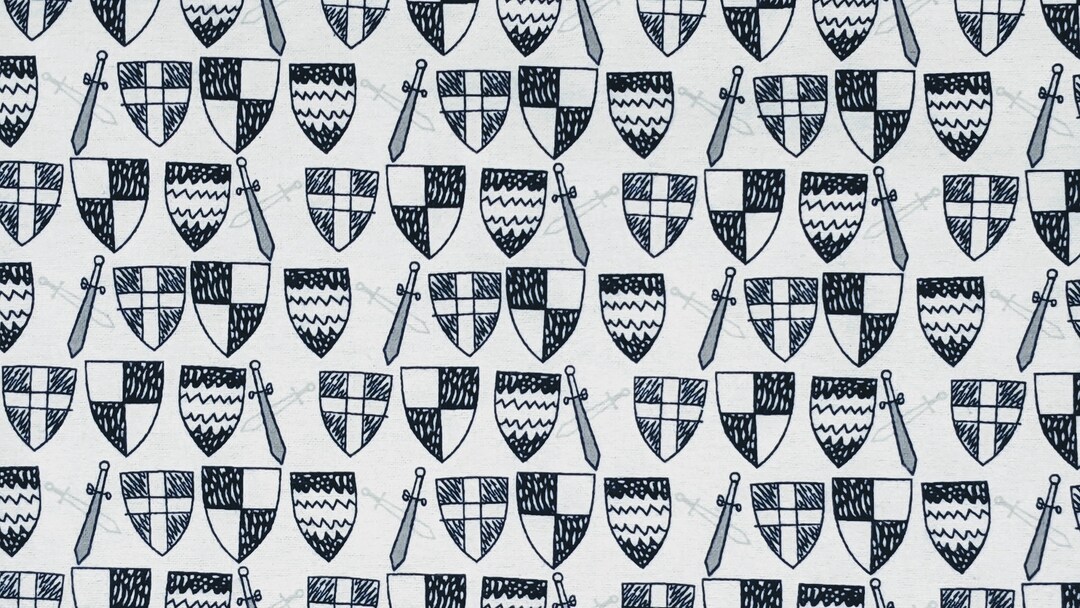Camelot Shield Flannel Fabric - Etsy