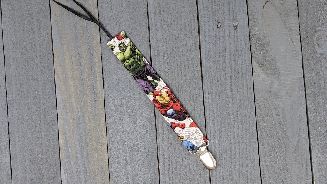 Avengers Pacifier Clip / Universal Fabric Binky Holder - Etsy