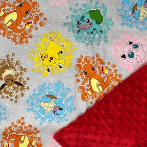 Pokemon Blanket / Custom Sizes and Colors - Etsy