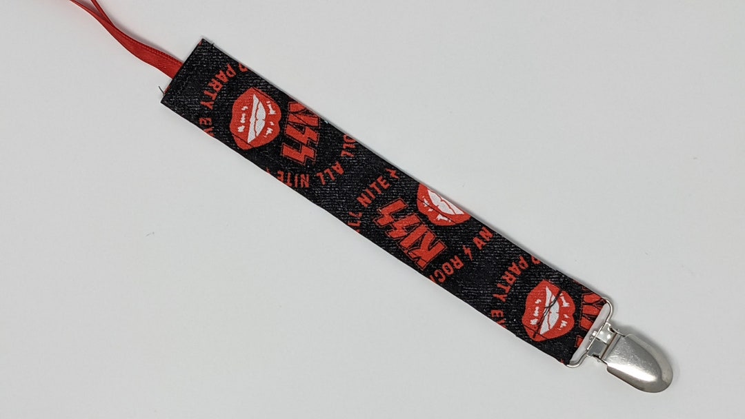 Kiss Band Pacifier Clip / Rock and Roll Binky Holder - Etsy