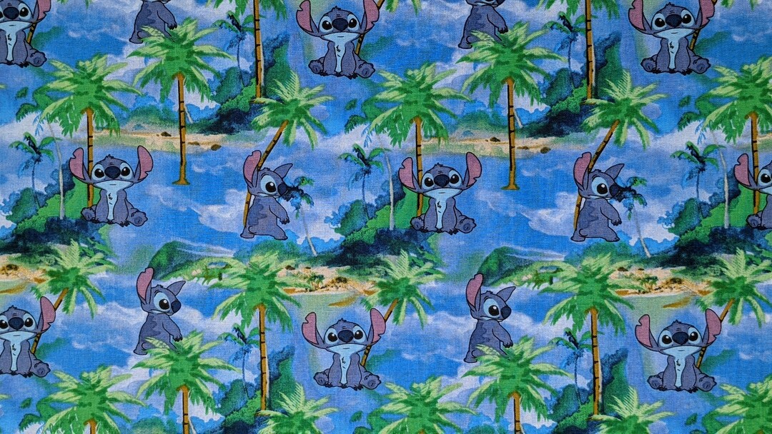 Disney Stitch All Over Fabric / by the Yard / Half Yard - Etsy